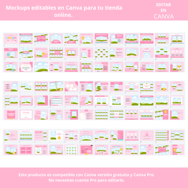 100 Plantillas editables, para tu negocio.